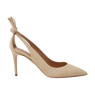 Aquazzura Schleifen Wildleder Pumps mit Stiletto-Absatz - - Shoes - Damen - Beige - 41 EU