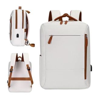 Generic Bkljkf Sac &agrave; dos pour ordinateur portable pour femme - Sac pour ordinateur portable de 15 pouces avec design de poche d&eacute;contract&eacute; pour mode lieu de tr