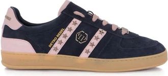 Philipp Plein Femme, Chaussures, Bleu, Taille: 40 EU Retro Rebel Star-Studded Baskets