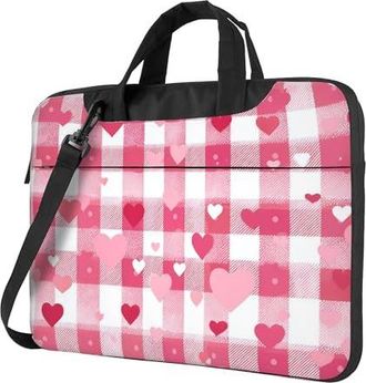 Generic Sacoche pour ordinateur portable de 15,6 avec bandouli&egrave;re - Motif coeur rose, multicolore, 15.6 inch