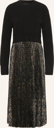 AllSaints Allsaints Set Evia: Satinkleid Mit Plissees Und Pullover schwarz