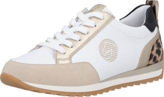 Remonte Sneaker REMONTE, Damen, Gr. 38, wei&szlig;, natur, leo, Lederimitat, Schuhe Sneaker, Schn&uuml;rschuh, Halbschuh, Casual-Sneaker mit gepolstertem Schaftrand