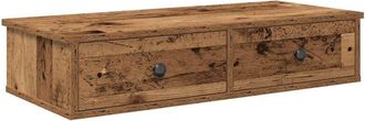 vidaXL Vidaxl - tag&egrave;re murale avec tiroirs vieux bois bois ding&eacute;nierie