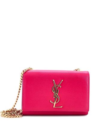 Saint Laurent Classic Monogram Grainy Leather Small crossbody bag - Rosa
