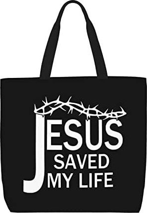 Generic Sac De Courses J&eacute;sus Christianisme Foi Sac &Agrave; Main D&eacute;contract&eacute; R&eacute;utilisable De Grande Capacit&eacute; Sacs En Toile Pour Femmes, Pour &Eacute;cole, Shopping, Voyage,