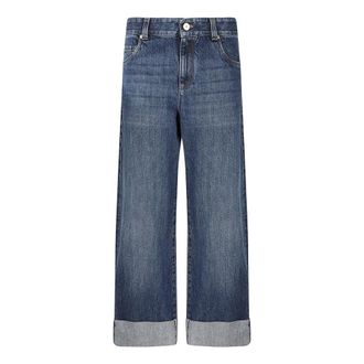 Brunello Cucinelli Jeans mit weitem Bein - - Jeans - Damen - Blau - S