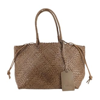 Ibeliv Bazika Woven Leather Tote - - Bags - Damen - Braun - ONE SIZE
