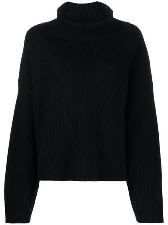 Toteme pull en laine à col montant - Noir