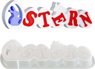 Generico Moules &agrave; oeufs de P&acirc;ques, oeufs de lapin, fournitures artisanales flexibles - Moules de P&acirc;ques en silicone, outils de cuisson, pour r&eacute;sine, bougie, sa