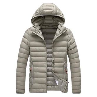 Generic Doudoune homme chaude matelass&eacute;e, manteau dhiver &agrave; fermeture &eacute;clair int&eacute;grale, v&ecirc;tement dext&eacute;rieur pour temps froid, kaki, taille 5XL