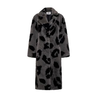 Silvian Heach Langer Animalier-Mantel aus Kunstpelz - - Coats - Damen - Mehrfarbig - S