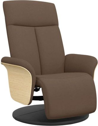 vidaXL Relaxsessel mit Fu&szlig;teil Braun Stoff Vidaxl