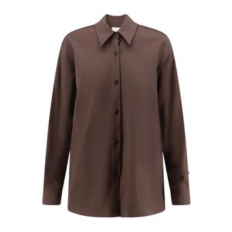 Alysi Wollhemd mit Knopfleiste - - Blouses & Shirts - Damen - Braun - S