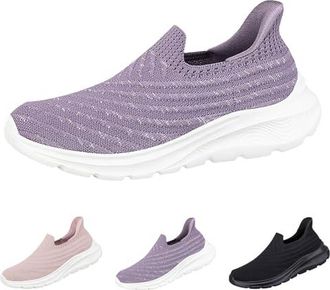 Generic Chaussures de marche orthop&eacute;diques pour femme - Baskets &agrave; enfiler avec soutien de la vo&ucirc;te plantaire - Baskets d&eacute;contract&eacute;es en maille respirante - Ch