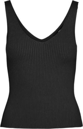 Vero Moda Vmglory SL Rib GA Noos Top pour Femme, Noir, XL
