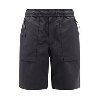 Moncler Technische Froiss&eacute; Shorts - - Sport - Herren - Schwarzk - XL