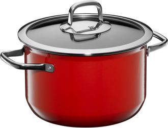 WMF Fusiontec Mineral Kochtopf groß 22 cm, Glasdeckel, Fleischtopf Induktion 4,7l, High-Tech Keramik, backofenfest, kratzfest, Made in Germany, spülmaschi