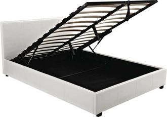 Habitat et Jardin Lit double avec coffre Carla - 140 x 190 cm - Blanc