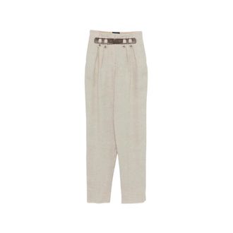 Emporio Armani Tapered Hosen - - Trousers - Damen - Beige - M