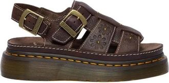 Dr. Martens Femme, Chaussures, Brun, Taille: 41 EU Flat Sandales