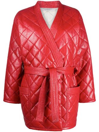 Philosophy di Lorenzo Serafini manteau matelass&eacute; &agrave; fermeture nou&eacute;e - Rouge