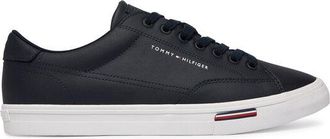 Tommy Hilfiger Sneakers aus Stoff Vulc Core Rwb Long Lace Lth FM0FM05814 Dunkelblau