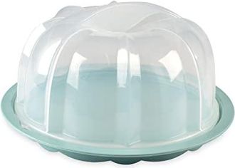 Nordic Ware Gugelhupf Kuchenbox, Stabile und transparente Kuchen Transportbox aus Kunststoff mit Twist-to-Lock-Boden, Lebensmittelsicheres Küchenzubehör, Hergeste