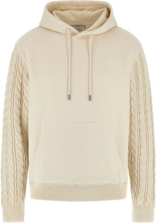 Guess Homme, Sweatshirts et sweats à capuche, Blanc, Taille: XL Ivoire Manches Contrastées Sweat à capuche