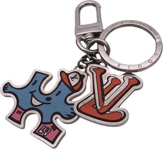 Louis Vuitton unisex, Pre-owned, Multicolore, Taille: ONE Size Porte-cl&eacute;s argent&eacute; Pre-owned