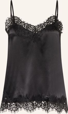 Darling Harbour Darling Harbour Seidentop Aus Satin Mit Spitze schwarz