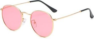 Generic Lunettes de soleil rondes en métal polarisé rétro 2025 pour hommes et pour femmes en plein air, rue, plage, sports dombrage (couleur : G, taille : moy