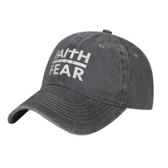 Generic La Foi Plut&ocirc;t Que La Peur : Verset Biblique sur Le Christianisme Homme Femme Casquette Trucker Anti UV Trucker Caps sans D&eacute;formation Chapeau pour Ext&eacute;