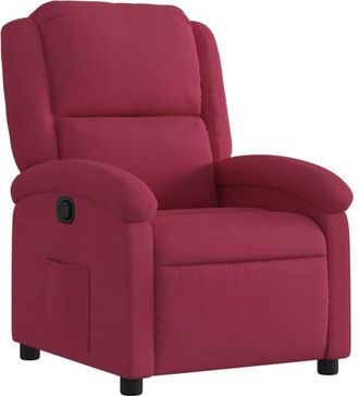 vidaXL Fauteuil inclinable rouge bordeaux velours - Vidaxl