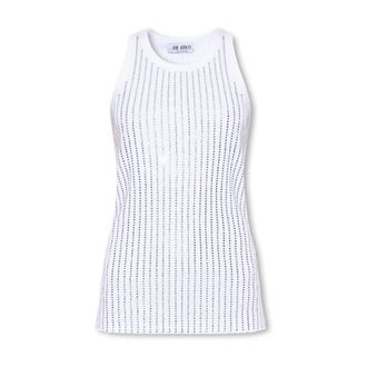The Attico Top mit glitzernden Applikationen - - Tops - Damen - Wei&szlig; - M