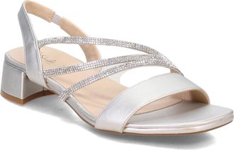 Life Stride Damen Joy Riemchensandalen Sandale mit Absatz, Silber, 39.5 EU Weit
