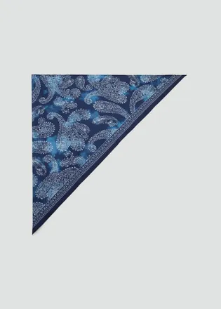 Mango Foulard triangle paisley bleu marine - Femme - Taille unique - MANGO