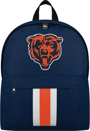 Foco NFL Offiziell lizenzierter Team-Farbe, Prim&auml;r-Logo, einfarbig, gestreift, Fu&szlig;ball-Schultasche, Reiserucksack, Chicago Bears, Einheitsgr&ouml;&szlig;e, Tagesrucks