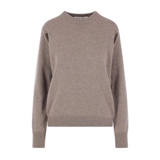 R&oacute;he Rundhals-Pullover aus Rippstrick - - Knitwear - Damen - Beige - XS