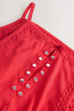 Next &Auml;rmelloses Minikleid mit Spiegeldetail, Kurzgr&ouml;&szlig;e (1-tlg)
