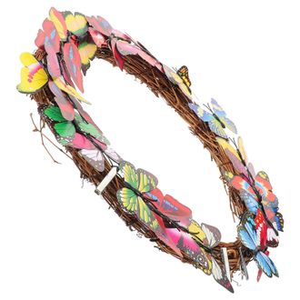 BESPORTBLE K&uuml;nstlicher H&auml;ngender Schmetterlingskranz 30cm Fr&uuml;hling Fr&uuml;hlingsdeko f&uuml;r Hochzeit Valentinstag Wohnzimmer