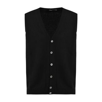 FILIPPO DE LAURENTIIS Homme, Pulls, Noir, Taille: L Gilet en Maille