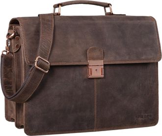 STILORD Apolonius Arbeitstasche Herren Leder Vintage Aktentasche Umh&auml;ngetasche Dokumententasche A4 15,6 Zoll Laptop Tasche f&uuml;r B&uuml;ro Business Echtleder Farbe:V