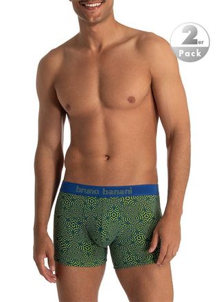 Bruno Banani Herren Unterw&auml;sche blau Baumwolle Geprintet