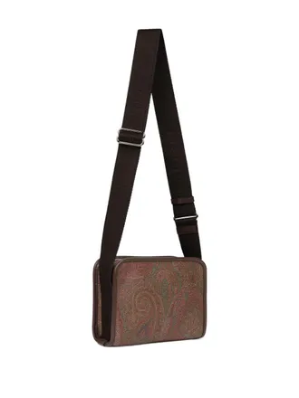 Etro Mens Messenger Bag Arnica Brown Shoulder