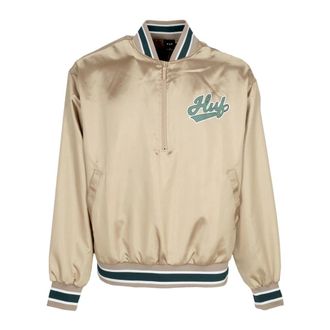 HUF Satin Baseball Bomber Jacket Tan - - Jackets - Herren - Beige - L