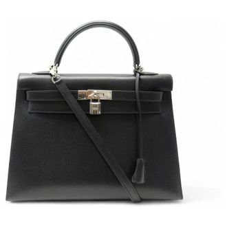 Herm&egrave;s Crossbody Bags - HERMES KELLY 32 SELLIER EPSOM LEDER SCHWARZ 2004 N - Gr. unisize - in Schwarz - f&uuml;r Damen
