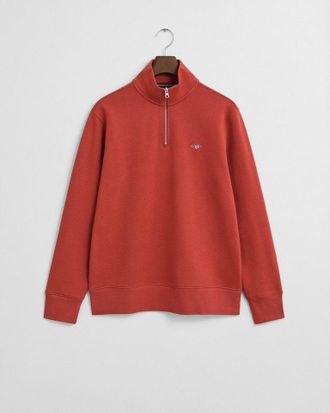 GANT Sweatshirt REG SHIELD HALF ZIP SWEAT mit Logostickerei auf der Brust