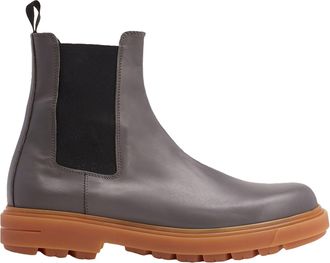 8 by YOOX RUBBER LEATHER CHELSEA BOOT