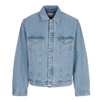 Arte Homme, Vestes, Bleu, Taille: M Veste Denim Dos Oiseau