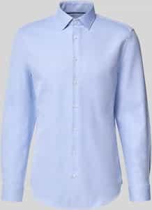 Jake*s Slim Fit Businesshemd mit Strukturoptik